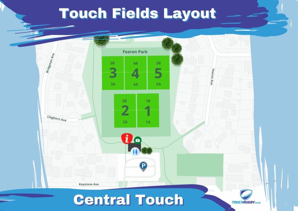 Mount Roskill, Fearon Park - Touch Rugby Comps & Events
